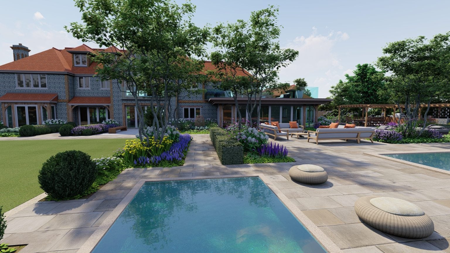 Luxury Swimming Pool Landscaping & Design - PC Landscapes
